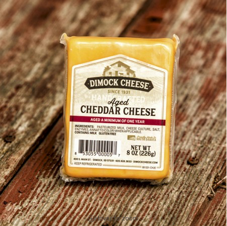 Dimock Aged Yellow Cheddar 8 oz | Dakota Meat Company | Meat Market ...